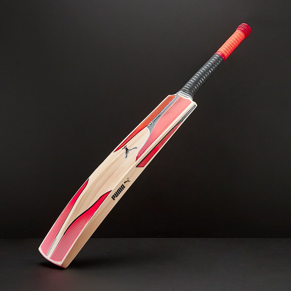 Puma evoSPEED 2.17 Cricket Bat - Natural/ Fiery Coral/ Black/ White ...