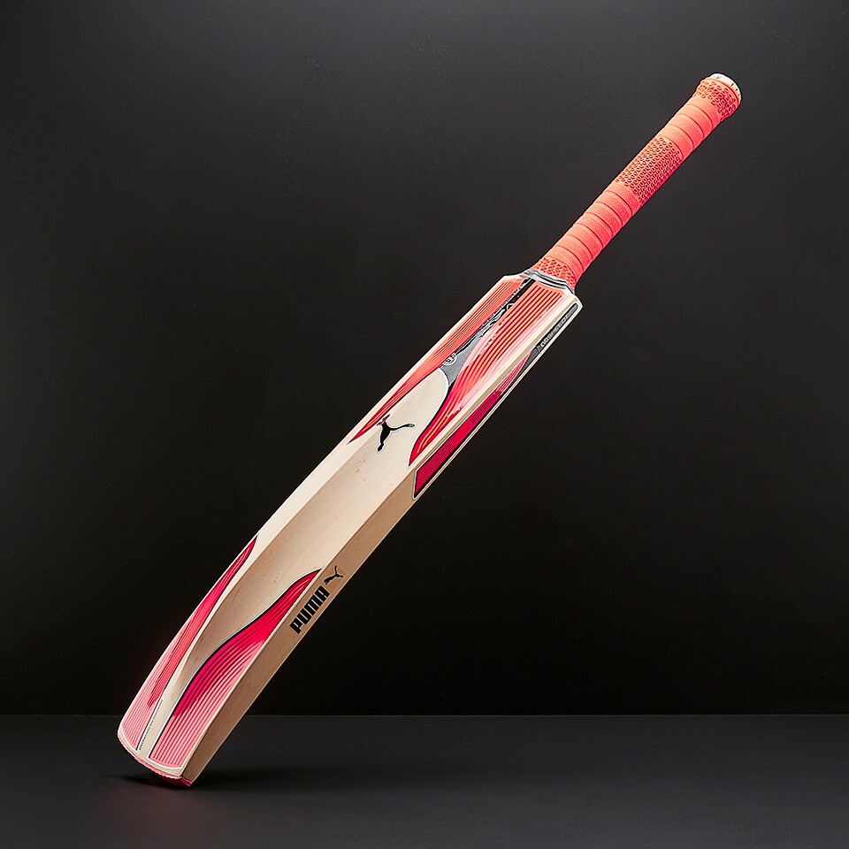 Puma evoSPEED 1 KW Junior Cricket Bat - Natural/ Fiery Coral/ Black ...
