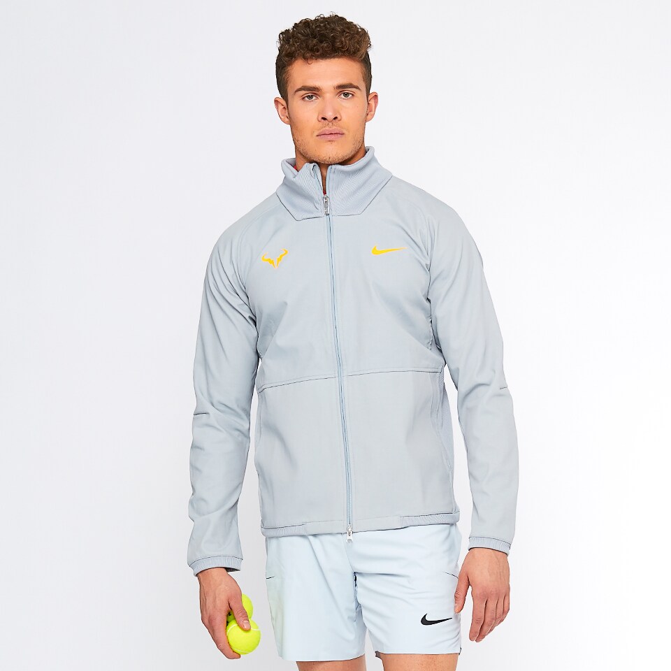 Nike Rafa Court Jacket - Wolf Grey/Laser Orange - Mens Clothing | Pro ...