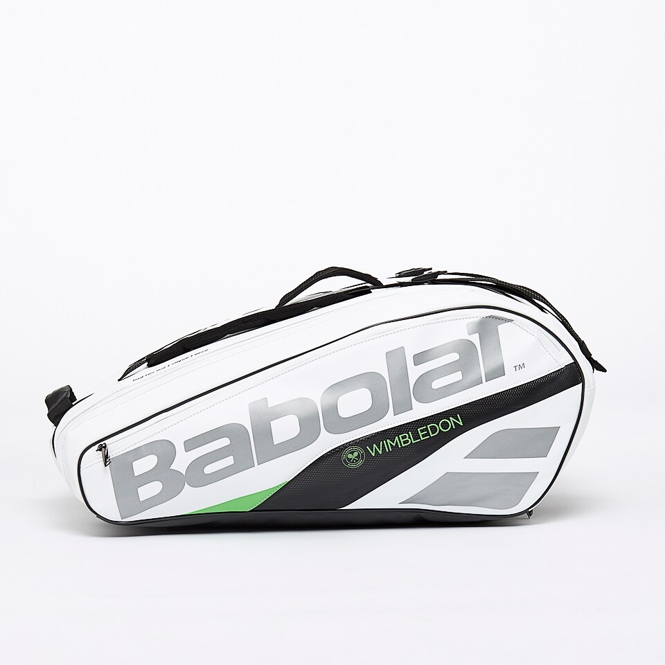 Babolat Pure Wimbledon Racket Holder x 12 - White/Black - 12 Racket Bag ...
