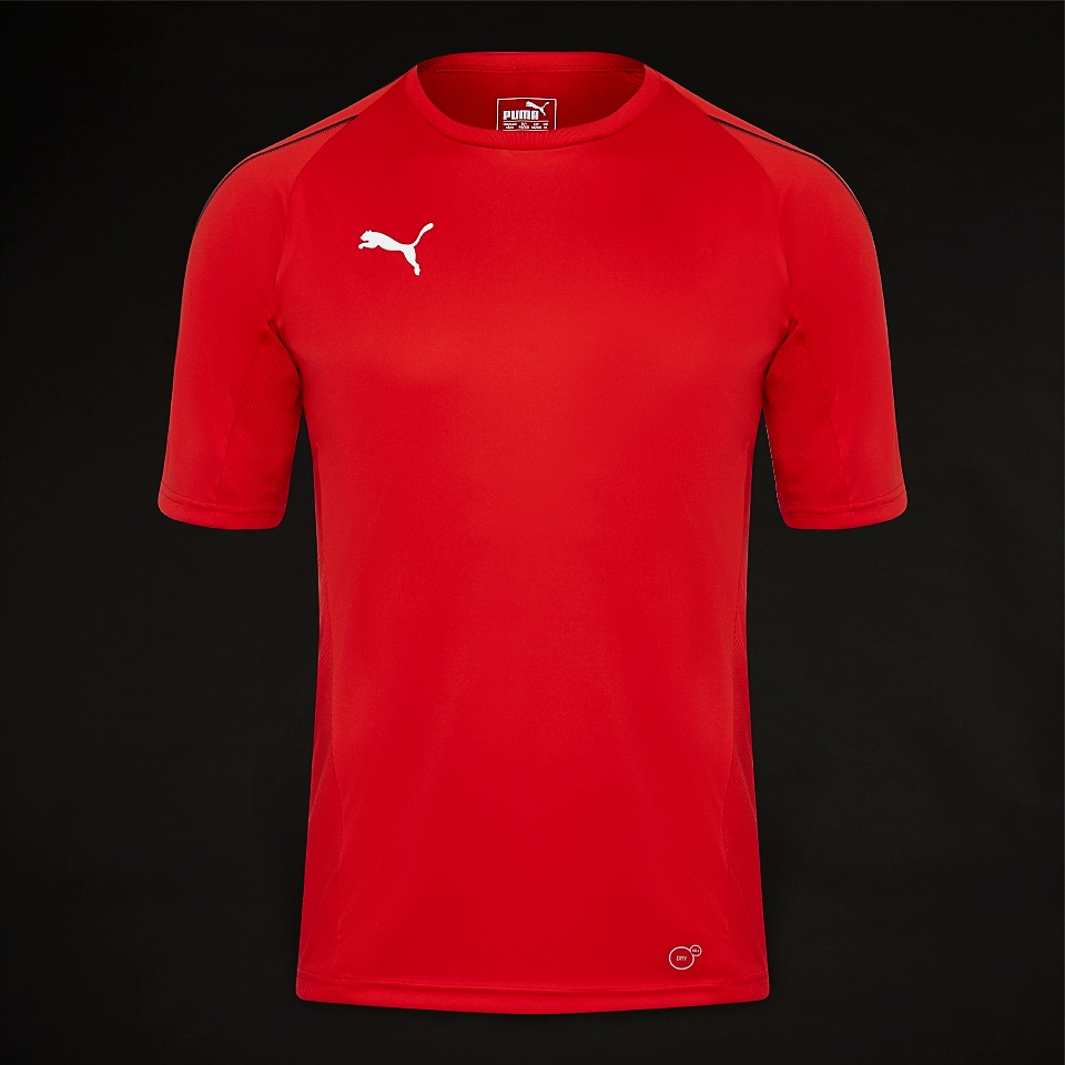 Mens Football Teamwear - Puma FINAL Training Jersey - Puma Red/Puma ...