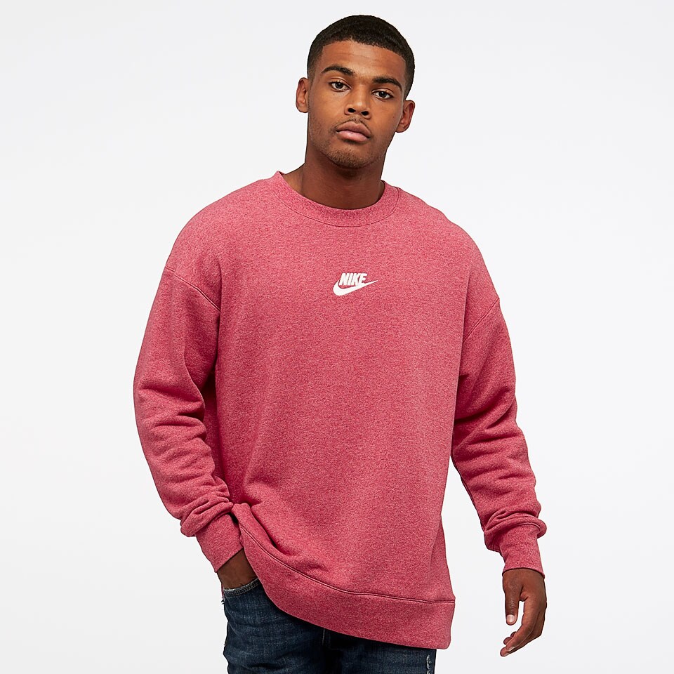Mens Clothing - Nike Sportswear Heritage Crew - Red Crush - 928427-618 ...