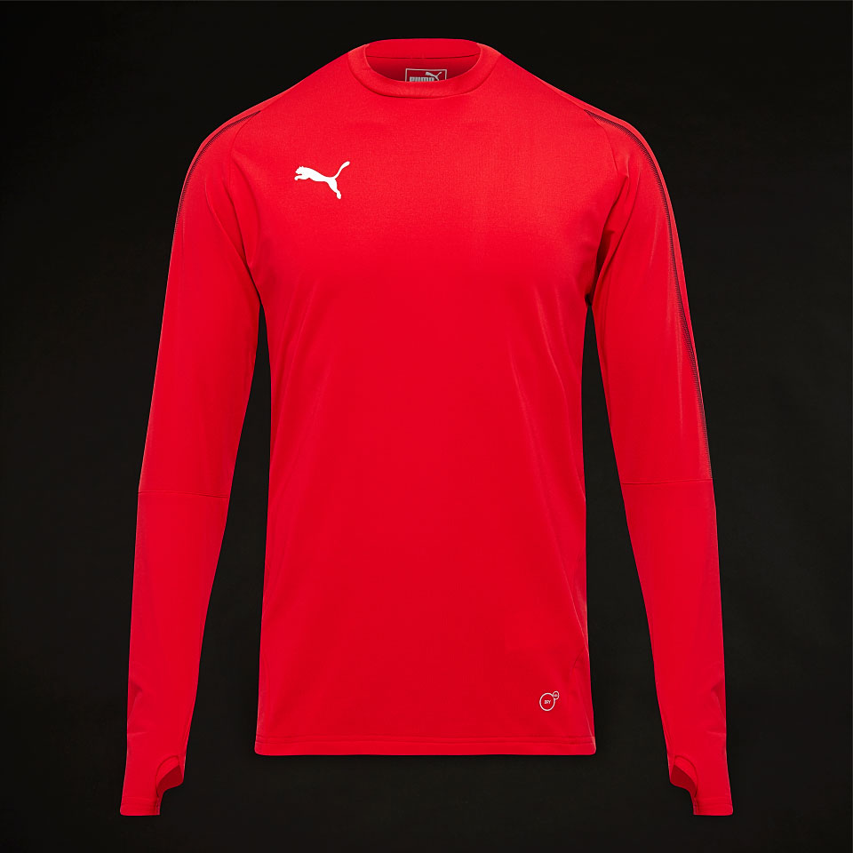 Mens Football Teamwear - Puma Final Training Sweat - Puma Red/Puma ...
