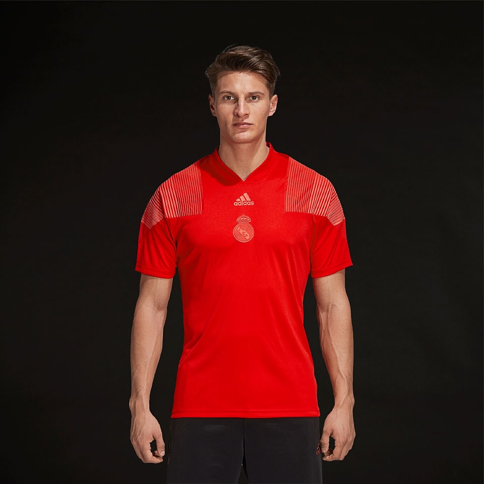 adidas Real Madrid 2018/19 Icons Tee - Mens Replica - T-Shirts - Red ...