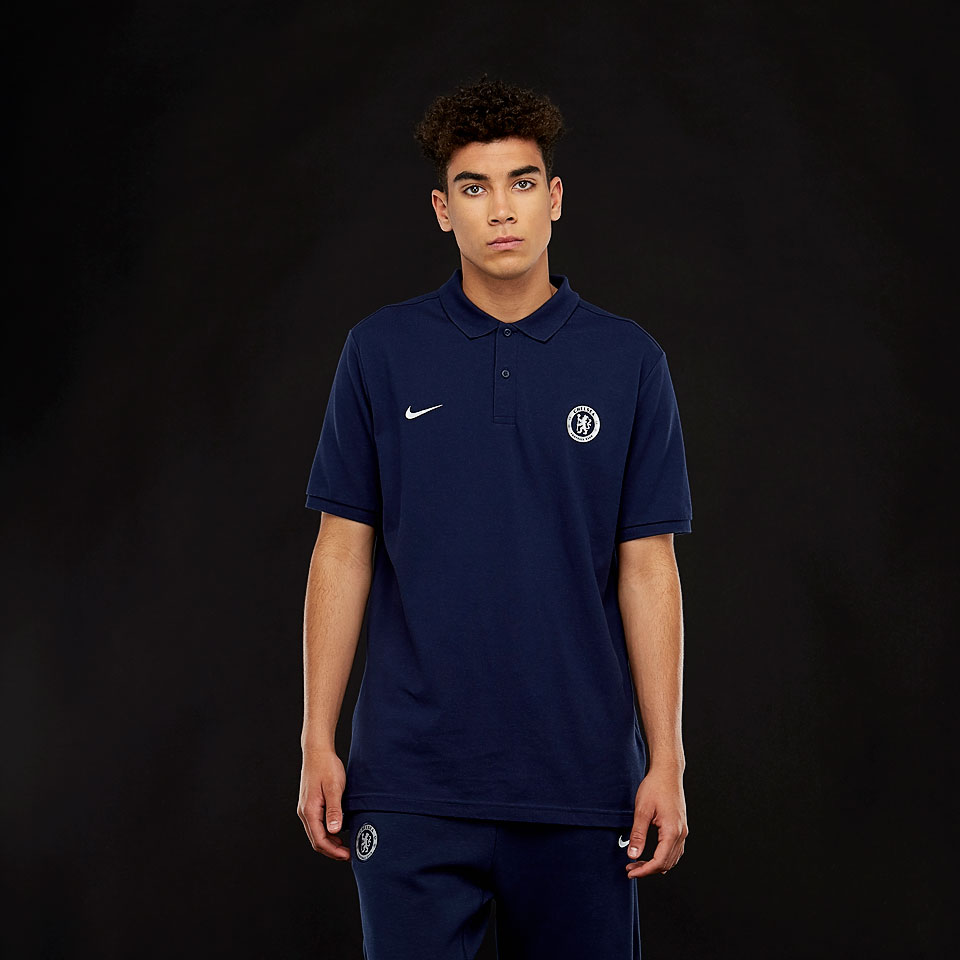 Nike Chelsea 2018/19 NSW Crest Polo PQ CL - Mens Replica - Polo Shirts ...