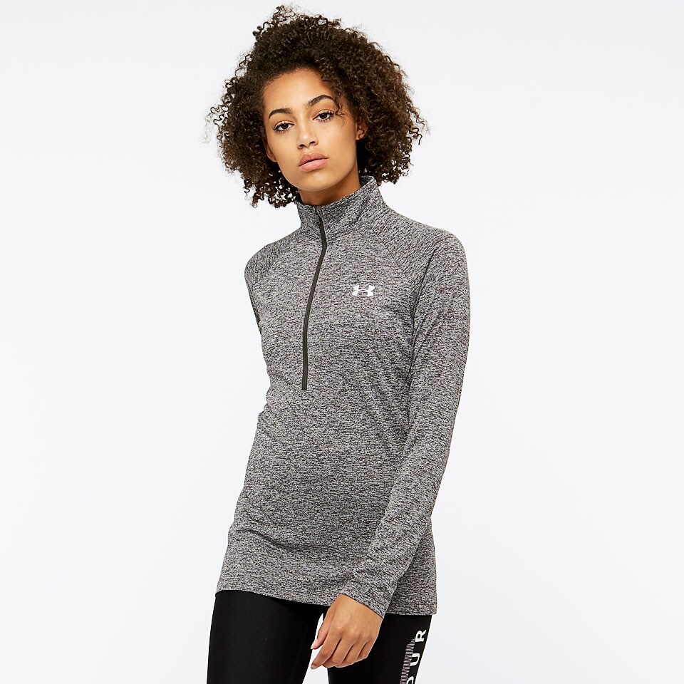 Under Armour Womens Tech Hoodie - Twist - Charcoal/Charcoal/Metallic ...