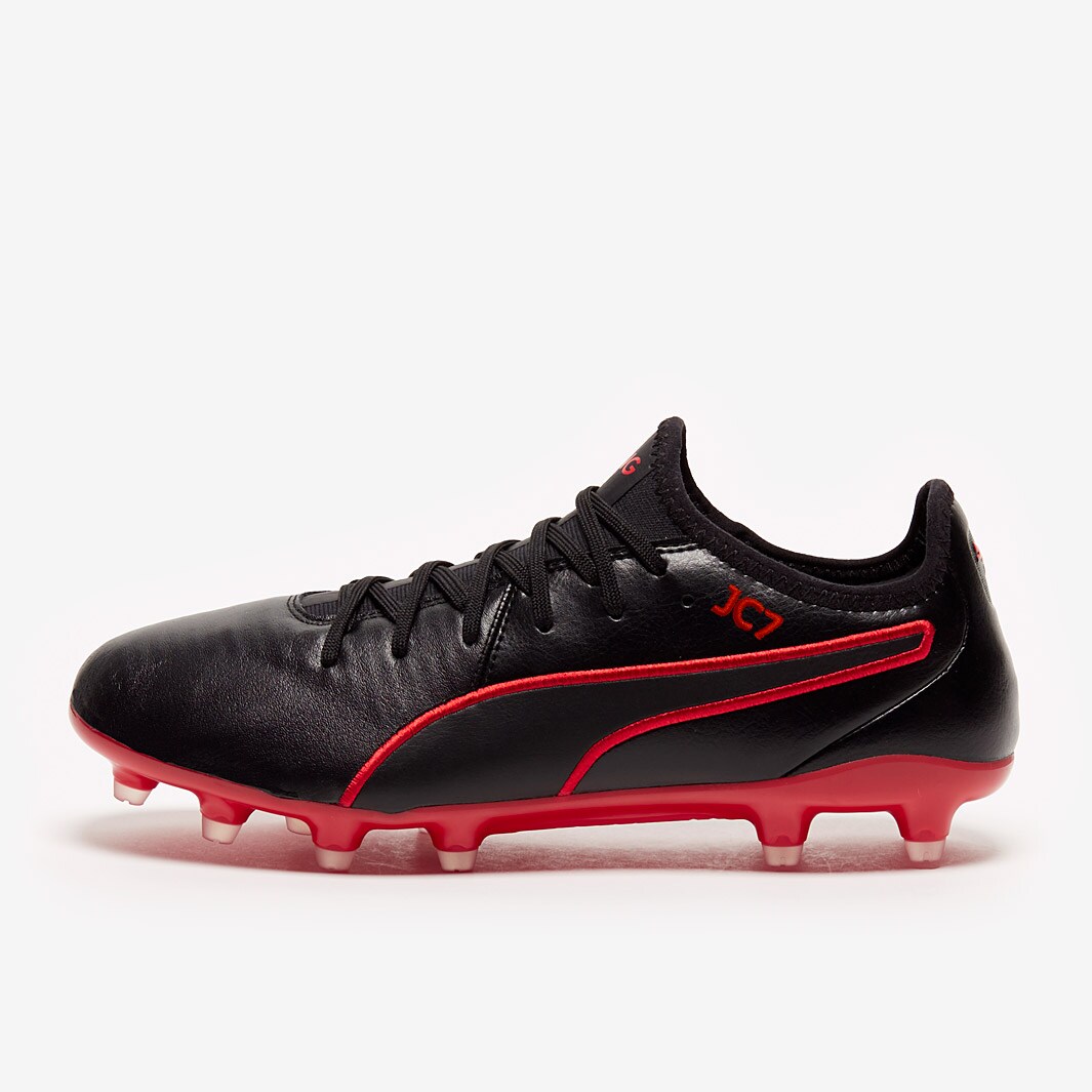 Puma King Pro FG - Puma Black/High Risk Red - Firm Ground - Mens Boots