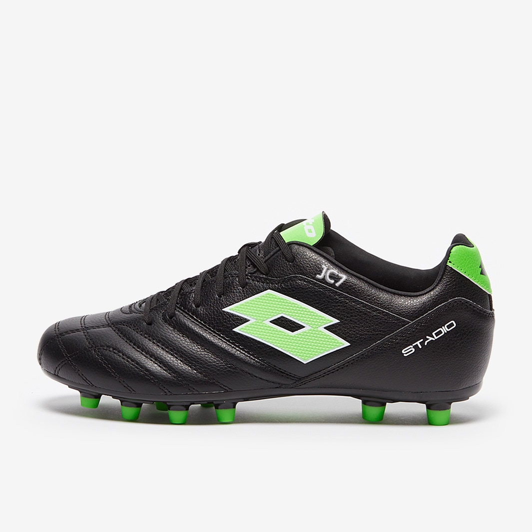 Lotto Stadio 300 III FG - Tutto Nero/Spring Verde - Scarpe Calcio Uomo ...