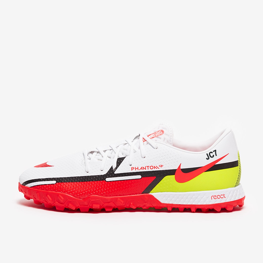 Nike React Phantom GT II Pro TF - Blanco/Carmesí/Volt - Blanco/Carmesí ...