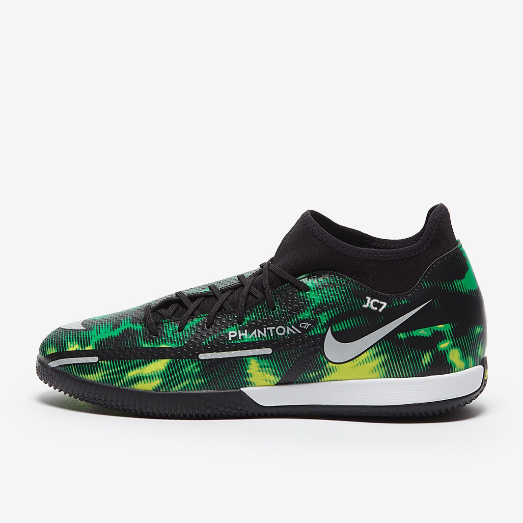 Nike Phantom GT II Academy DF IC - Negro/Metallic Platino/Verde - Botas ...