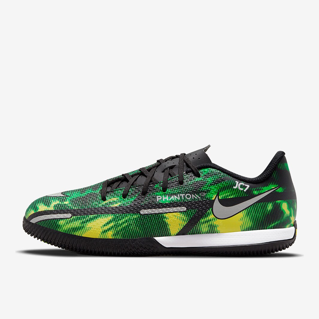 Nike Phantom GT II Academy IC para niños - Negro/Metallic Platino/Verde ...