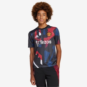 adidas Manchester United 24/25 Pre-Match Shirt - Black/Mufc Red/Off ...