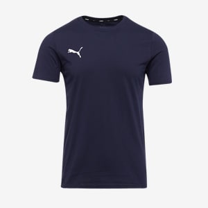 Puma teamGOAL 25 Casuals SS Tee - Puma Navy/Puma White - Mens Football ...