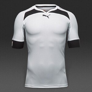 Puma Goal 23 SS Jersey - Puma White/Electric Blue Lemonade - Mens ...