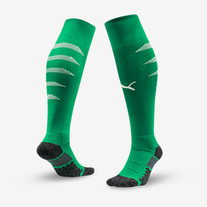 Mens Football Teamwear - Puma LIGA Socks Core - Pepper Green/Puma White ...