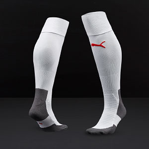 Mens Football Teamwear - Puma LIGA Socks Core - Pepper Green/Puma White ...