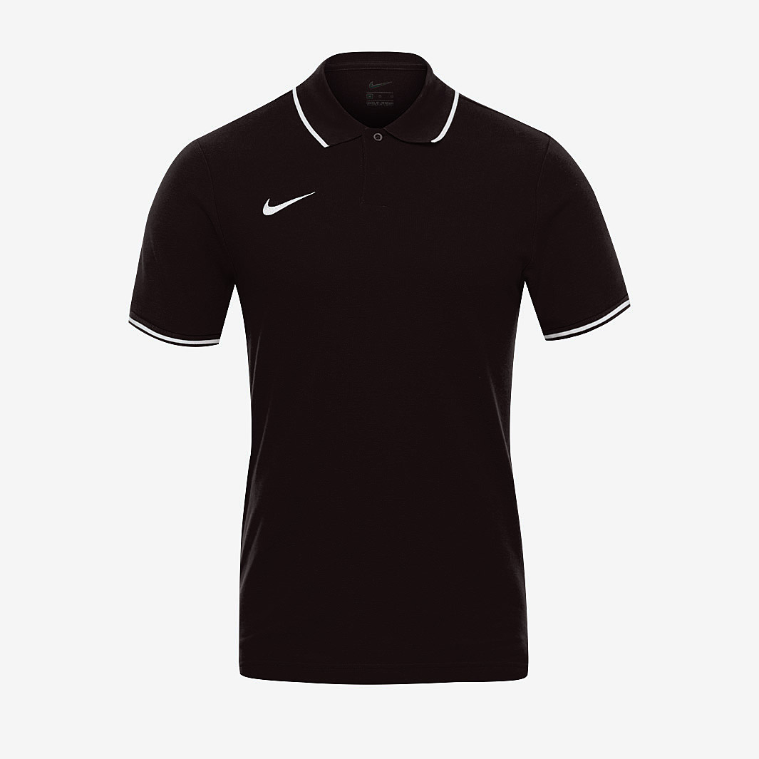 Nike Club 19 Polo Shirt - Black/White - Mens Football Teamwear - Polo ...