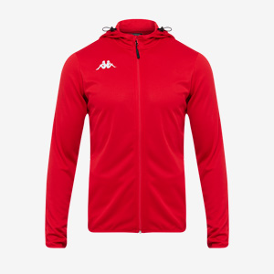 Kappa Telve Full Zip Jacket - Red - Mens Football Teamwear