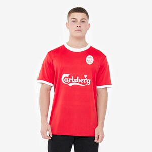 Liverpool FC Retro Shankly Track Jacket - Red/White - Mens Replica - Tops