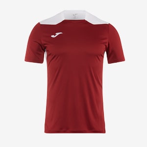 Joma Championship VI SS Jersey - Burgundy/White - Mens Football Teamwear