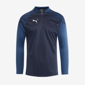 Puma Team Cup 1/4 Zip Training Top - Electric Blue Lemonade - Mens Football Teamwear | Pro ...